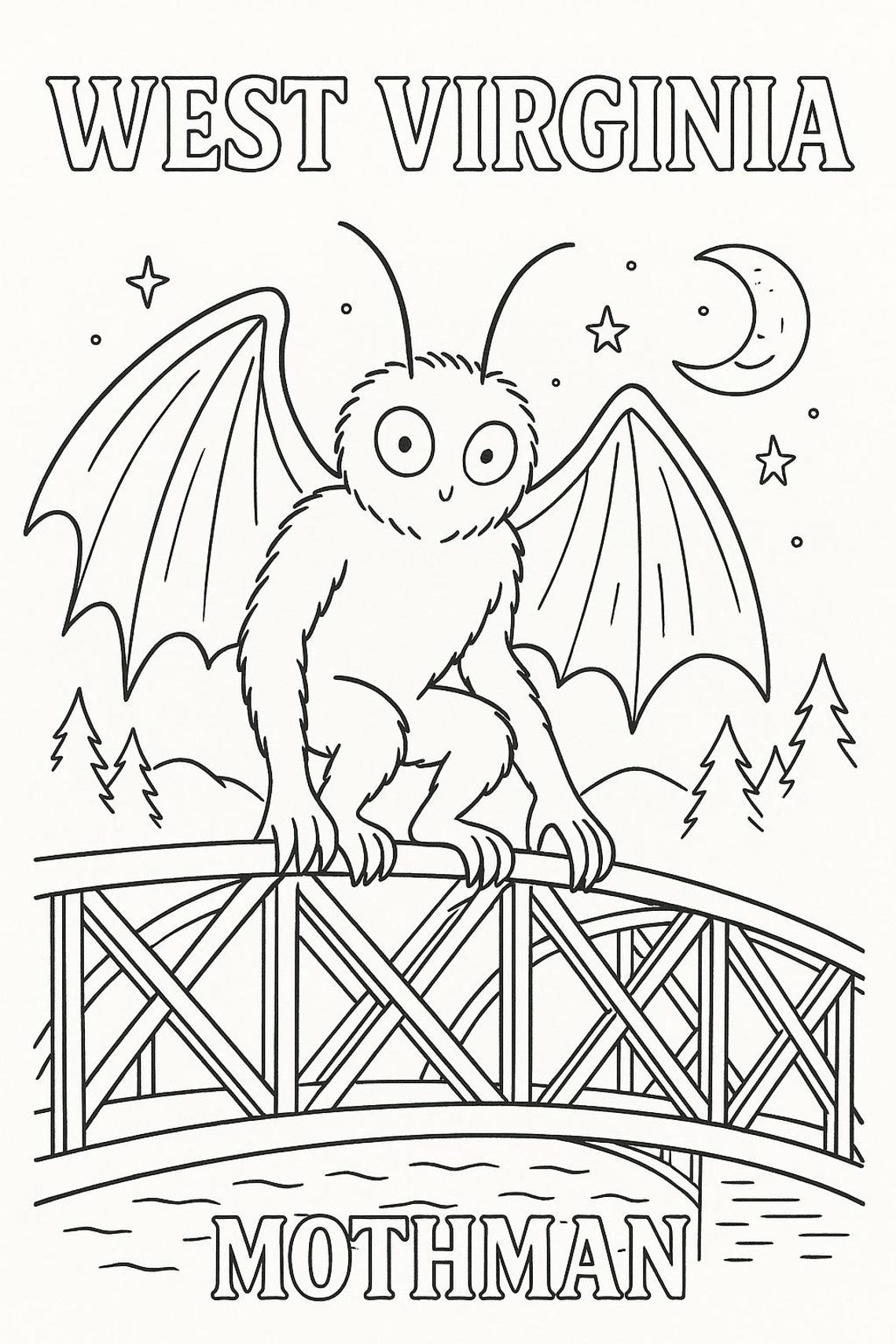 Cryptid Coloring Pages - Usa's Myths/folklore - Etsy