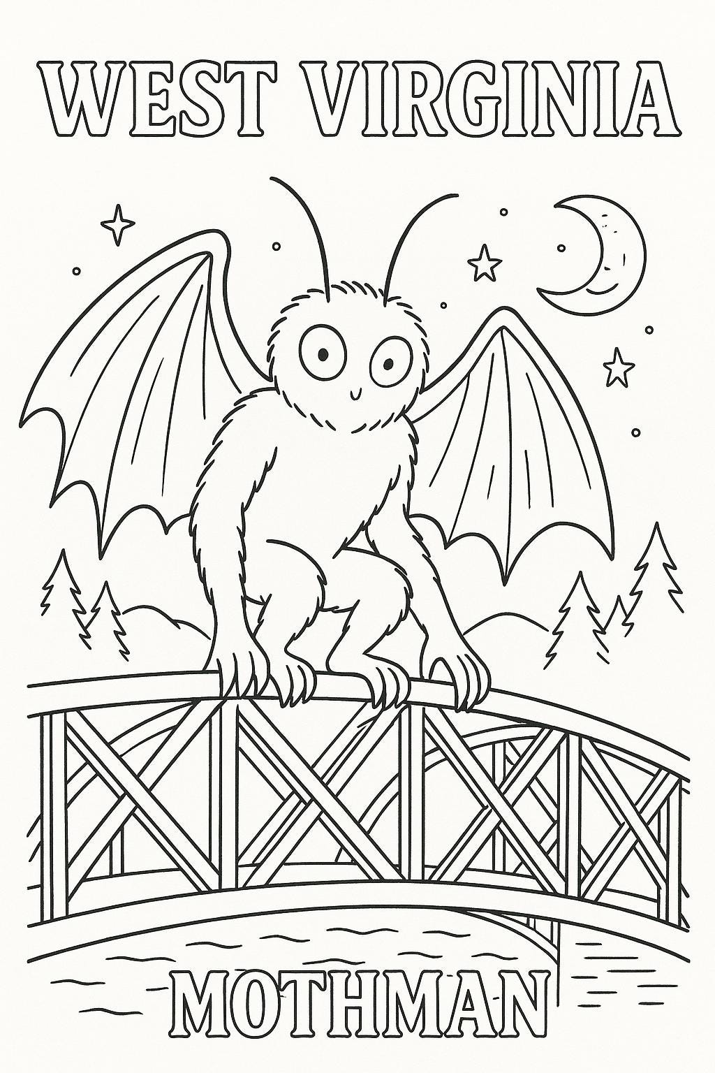 Cryptid Coloring Pages - Usa's Myths/folklore - Etsy