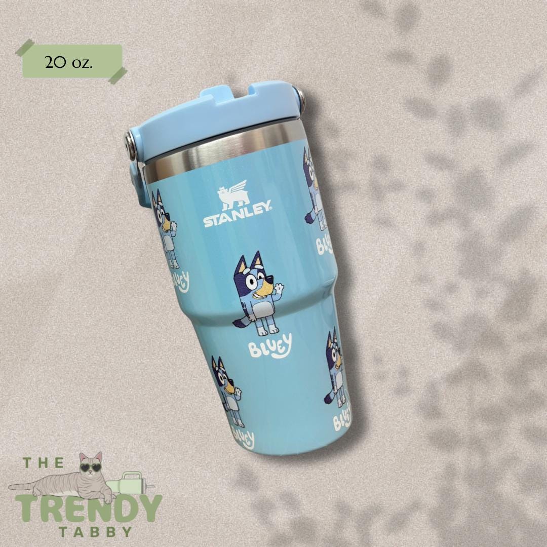 Blue Bluey Stanley Tumbler Custom Stanley Gifts for Kids Boys Birthday ...