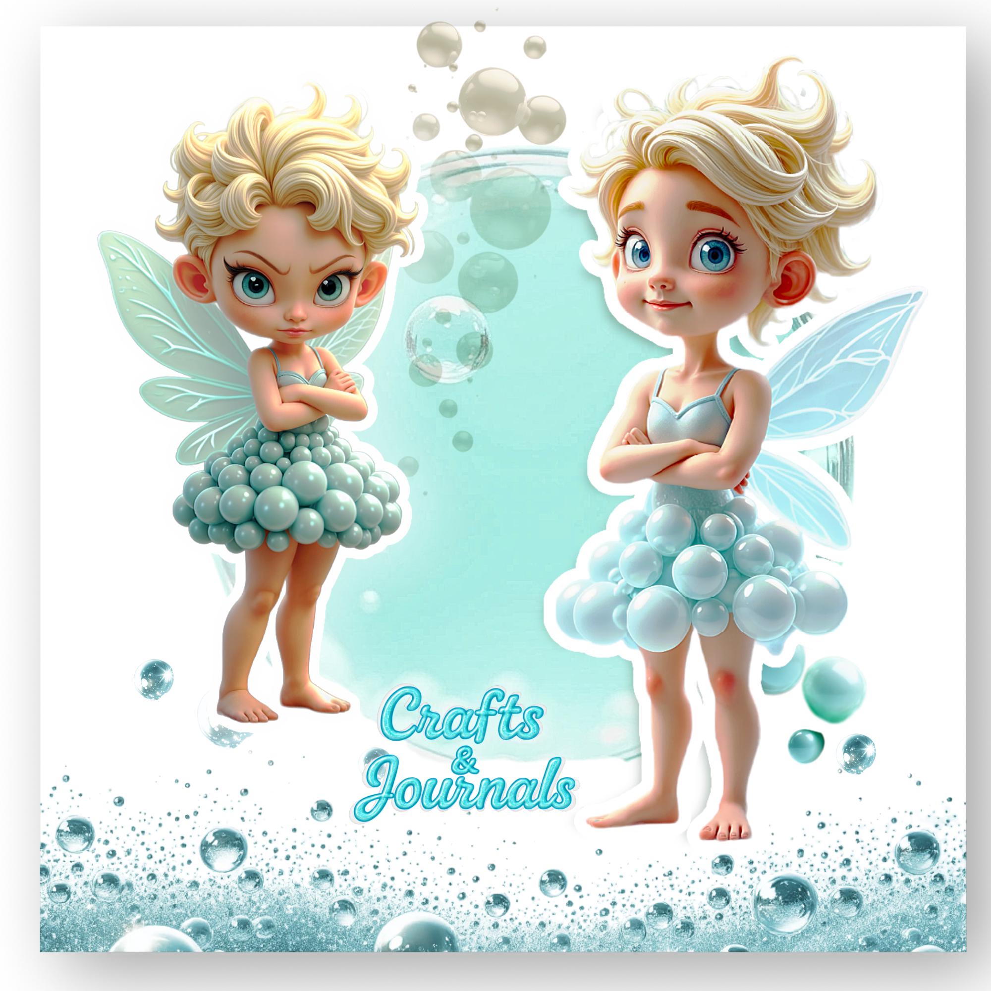 Bubble Bliss Fairy Pack – 12 Magical PNG Stickers | Whimsical Digital ...