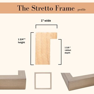 4x4 Thru 16x20 / Stretto Style / 1" Wide 1 1/2" Tall / Poplar Wood ...