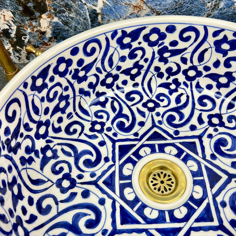 Bathroom Vanity Sink Handcrafted - Round Bathroom Sink - Bathroom ...