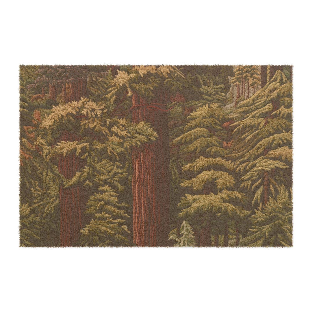 Rustic Forest Doormat | Natural Welcome Mat, Cabin Decor, Outdoor ...