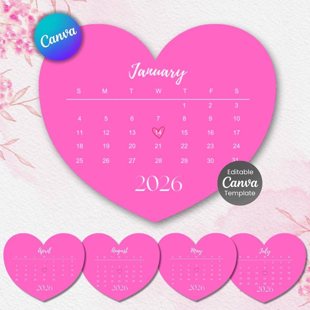 2026 Burn Away Cake Calendar Topper | Printable Birthday (editable PDF ...