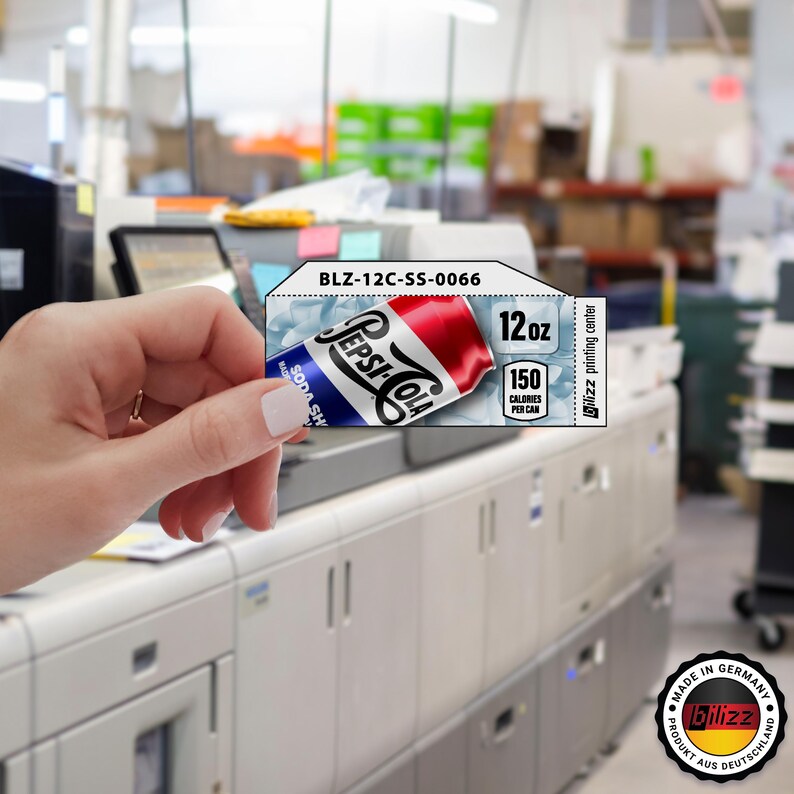 Pepsi-cola (classic Logo) Vending Machine Label – 12oz Soda – Glossy ...