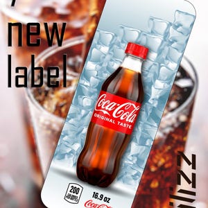 Coca-cola Original Taste Label: Chameleon Vending Machine Replacement ...