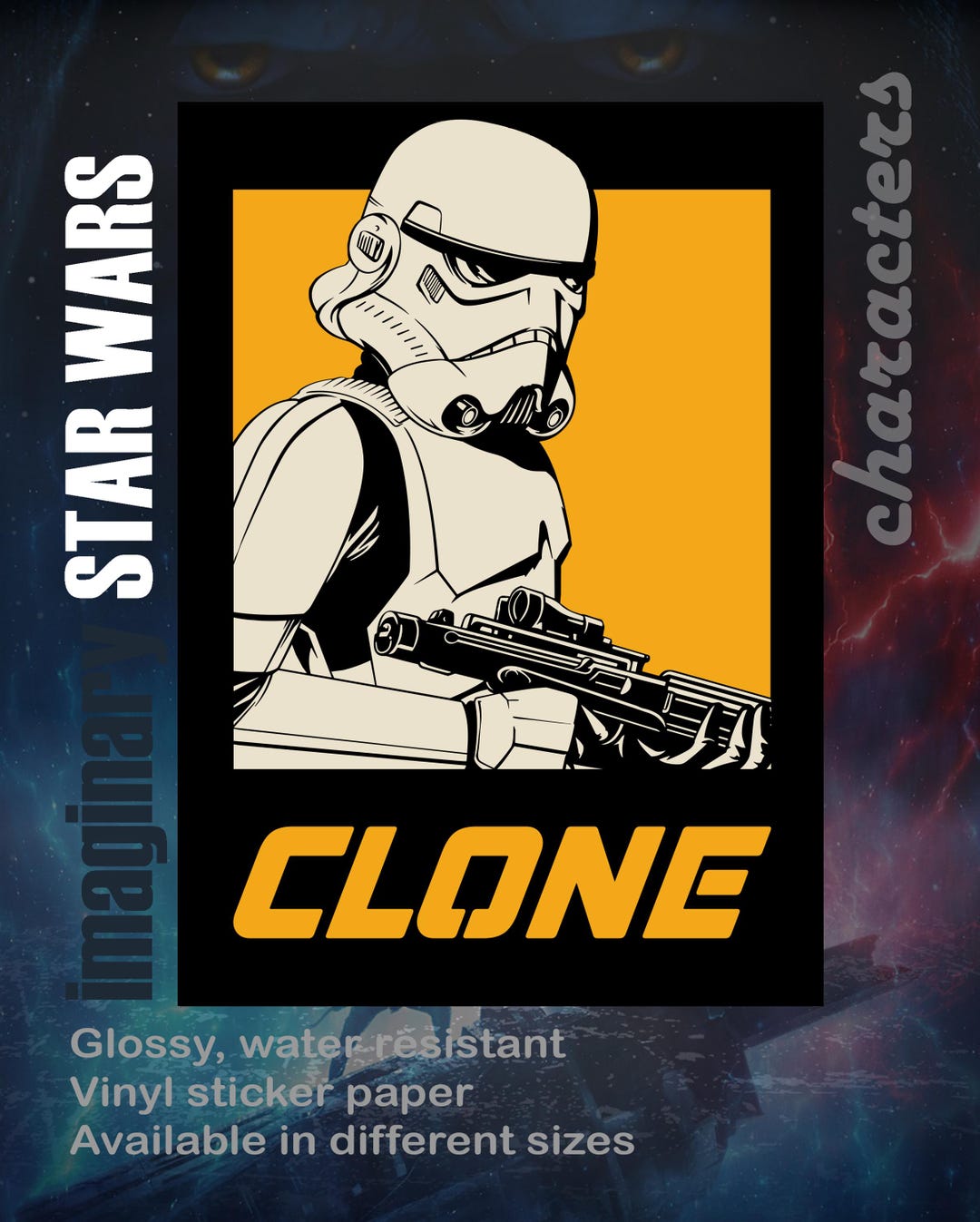 Imaginary Star Wars Character “clone Trooper” – Glossy Sticker | 5 ...