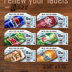 Dixie Narco 12oz Vending Machine Labels • Pepsi & Dr Pepper Set of 6 (3 ...