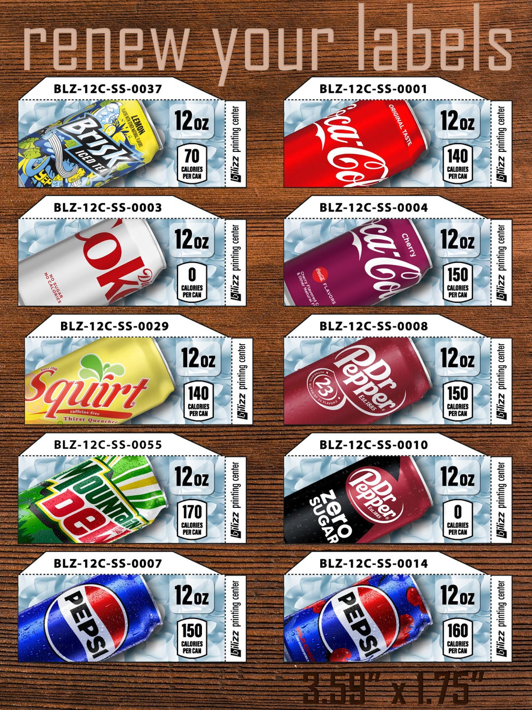 Vending Machine Label Set – Laminated Glossy 3.59″ × 1.75″ Labels (10 ...
