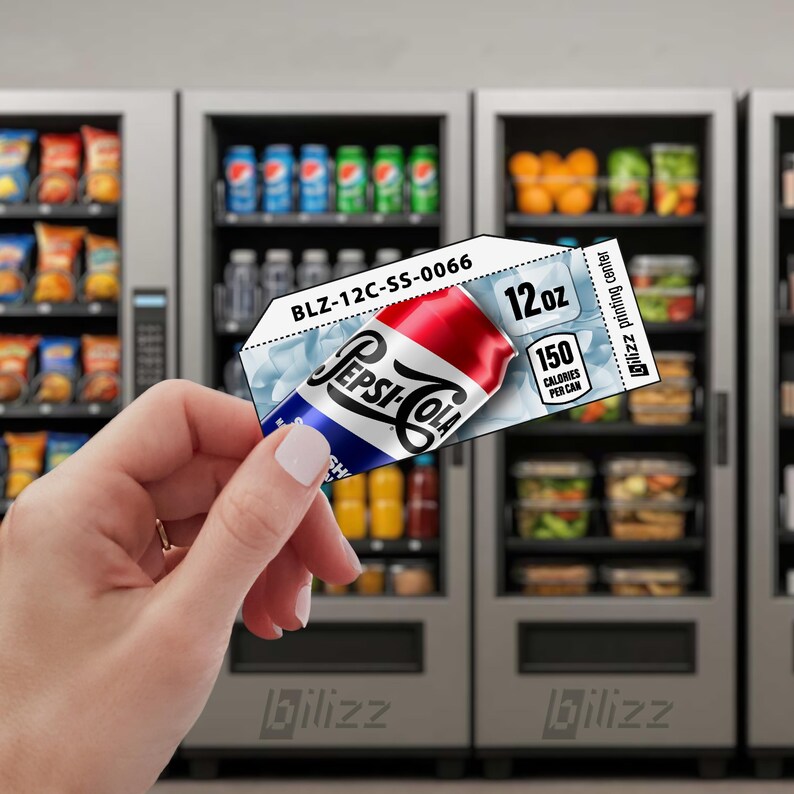 Pepsi-cola (classic Logo) Vending Machine Label – 12oz Soda – Glossy ...