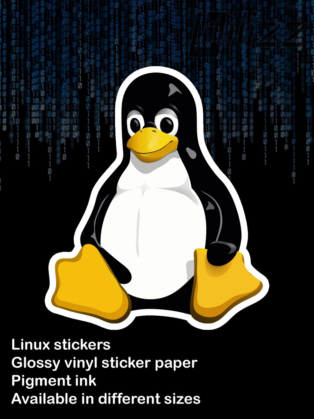 Tux Linux Penguin Sticker – Glossy Vinyl, Waterproof, Made in Germany ...