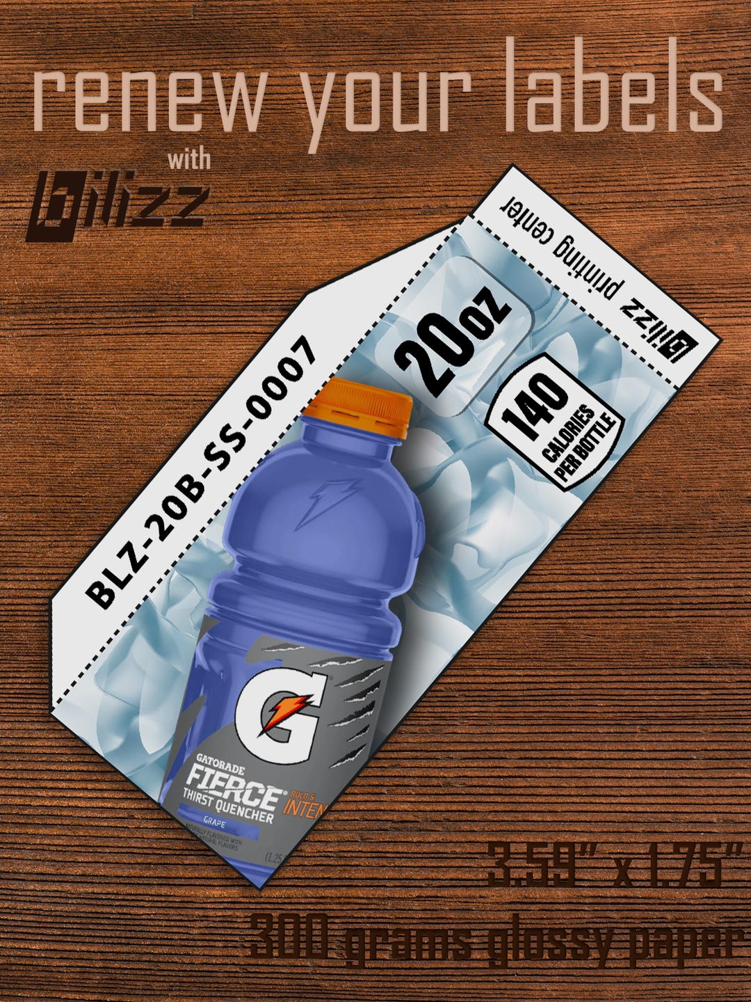 Gatorade Fierce Grape 20oz Vending Label – Size 3.59" X 1.75" - Etsy