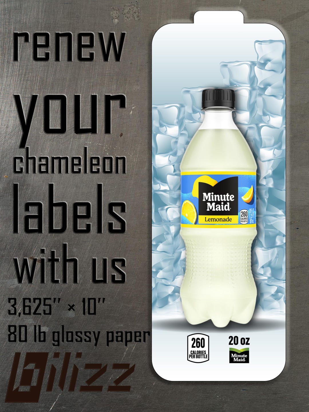 Minute Maid Lemonade Label: Vending Machine Chameleon Replacement (3. ...