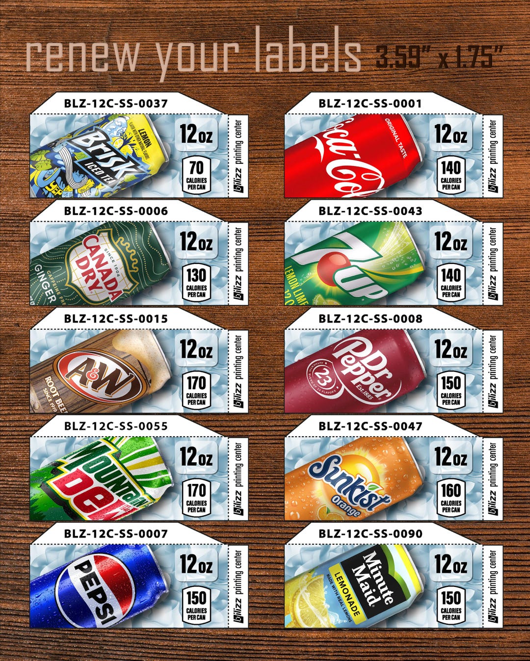 Dixie Narco 12oz Vending Machine Labels • Mixed Soda Set of 10 - Etsy