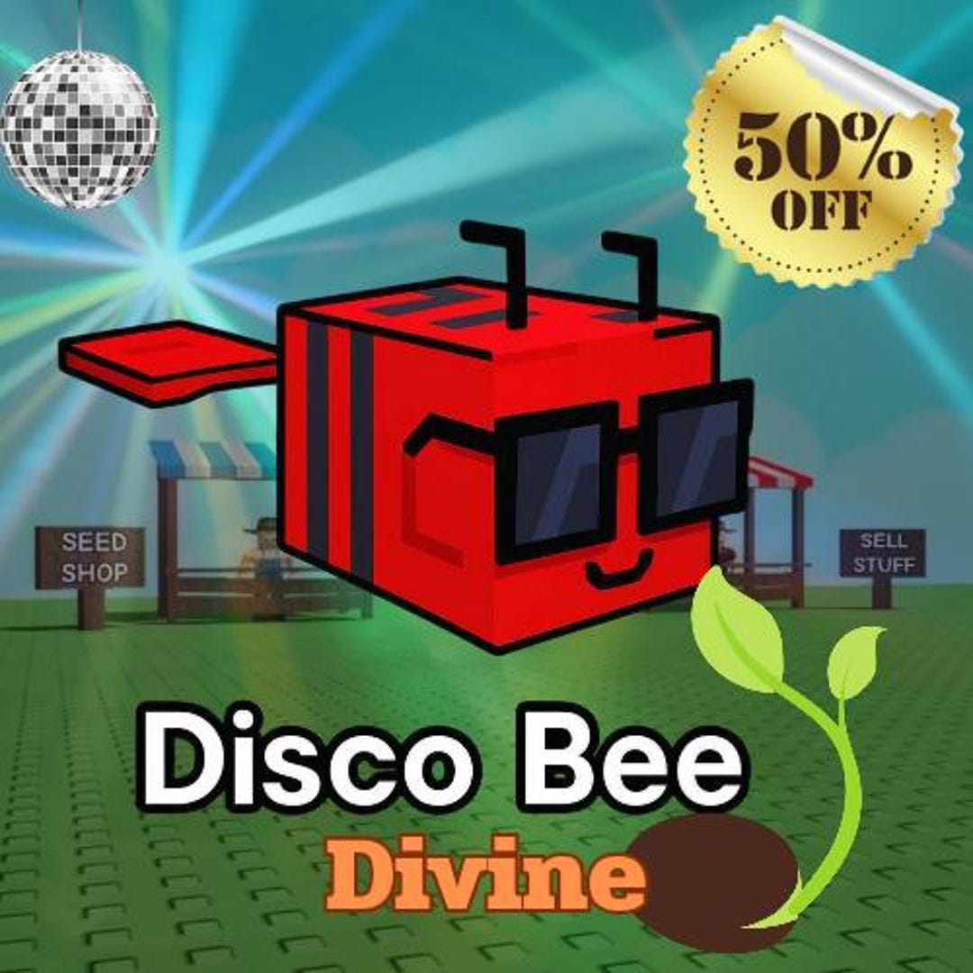 Disco Bee Roblox Grow a Garden | Divine Disco Bee Pet - Etsy Canada