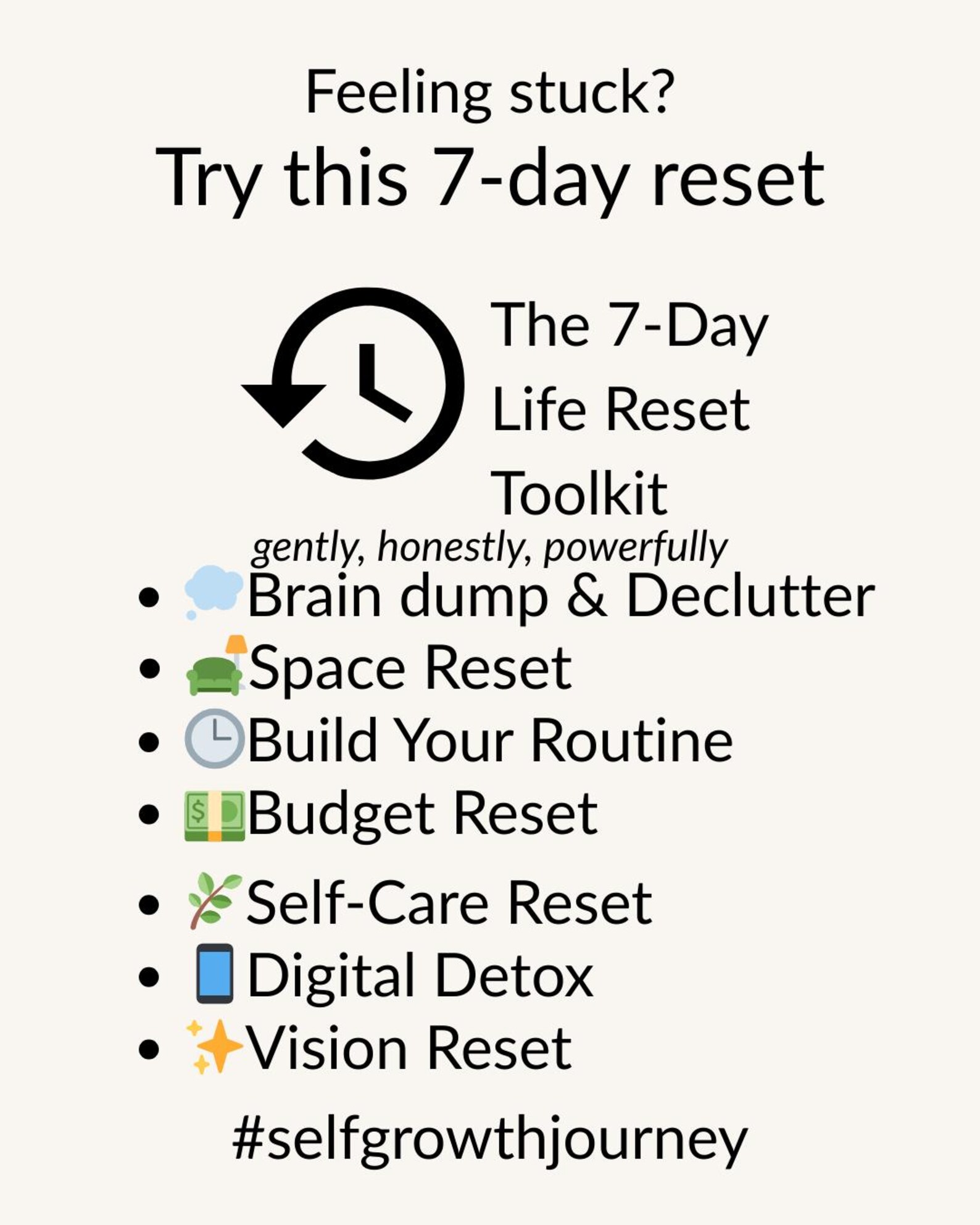 The 7-day Life Reset Toolkit - Etsy