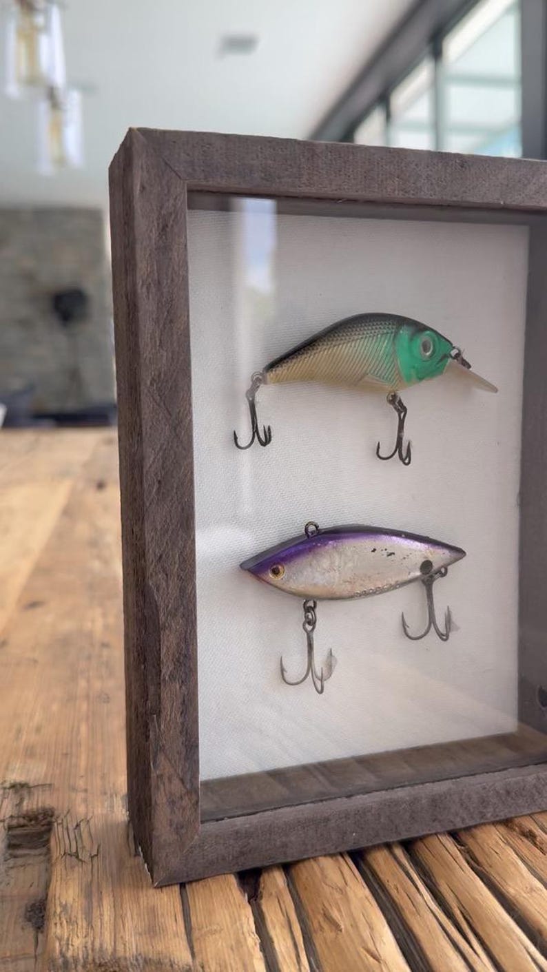 Antique Fishing Lure Shadow Box – Unique Gift for Dad, Grandpa ...