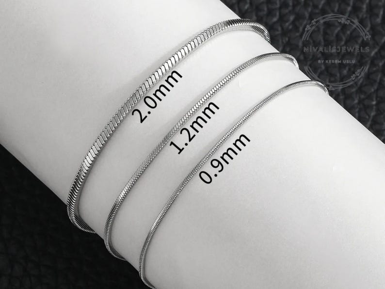 Simple Square Snake Chain Bracelet for Men & Women – Gray or Yellow ...