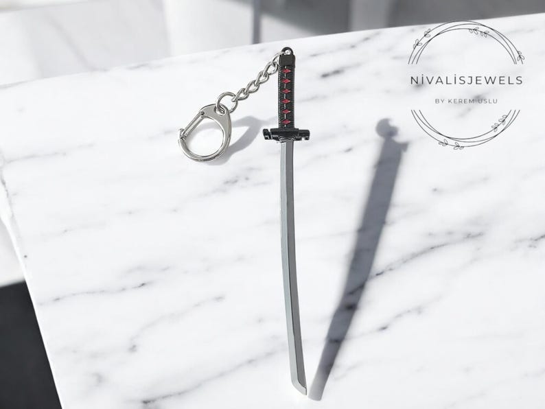 Anime Metal Keychain – Mask Sword Pendant Keyring for Cosplay, Car, Bag ...