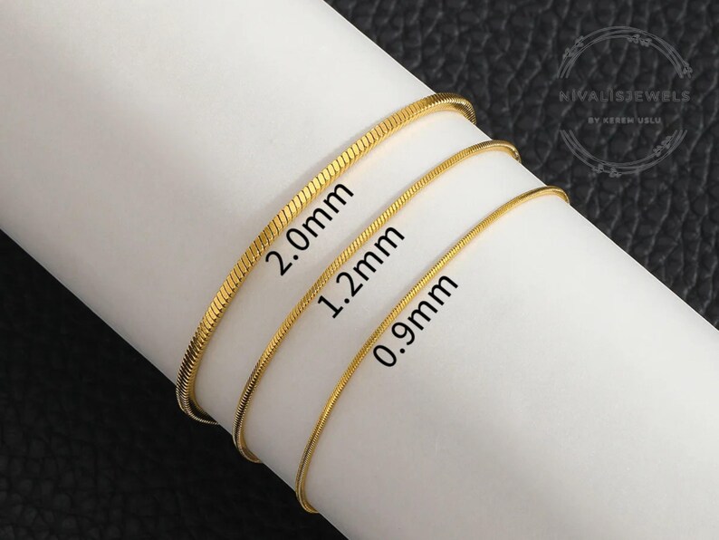 Simple Square Snake Chain Bracelet for Men & Women – Gray or Yellow ...