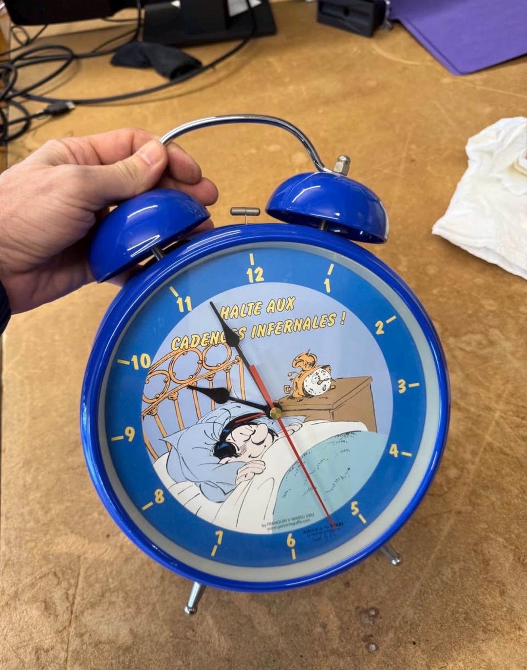 Vintage Clock Table De Gaston Lagaffe 2002. 12’’. - Etsy