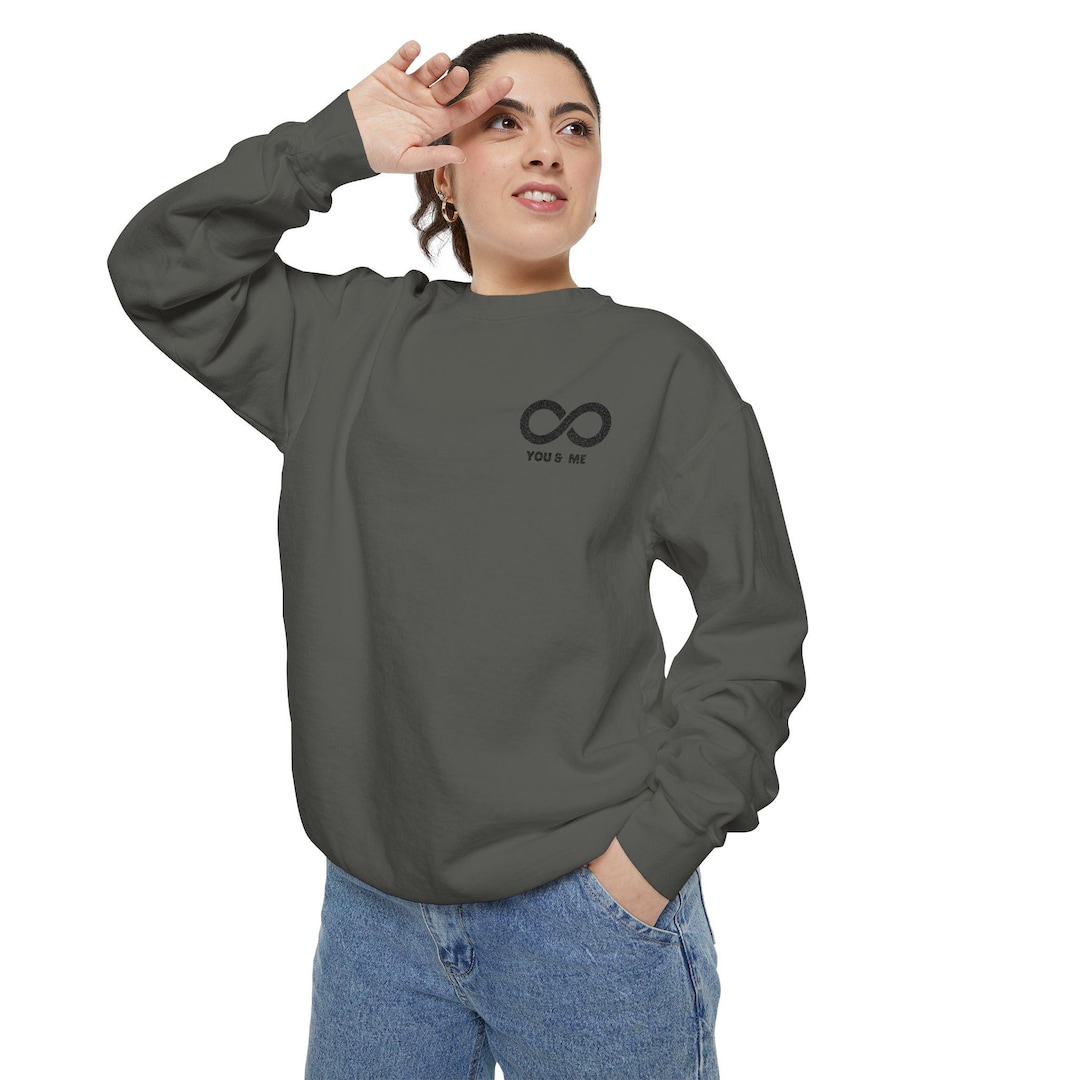 Embroidered Infinity Symbol Unisex Sweatshirt, Love Relationship Unisex ...