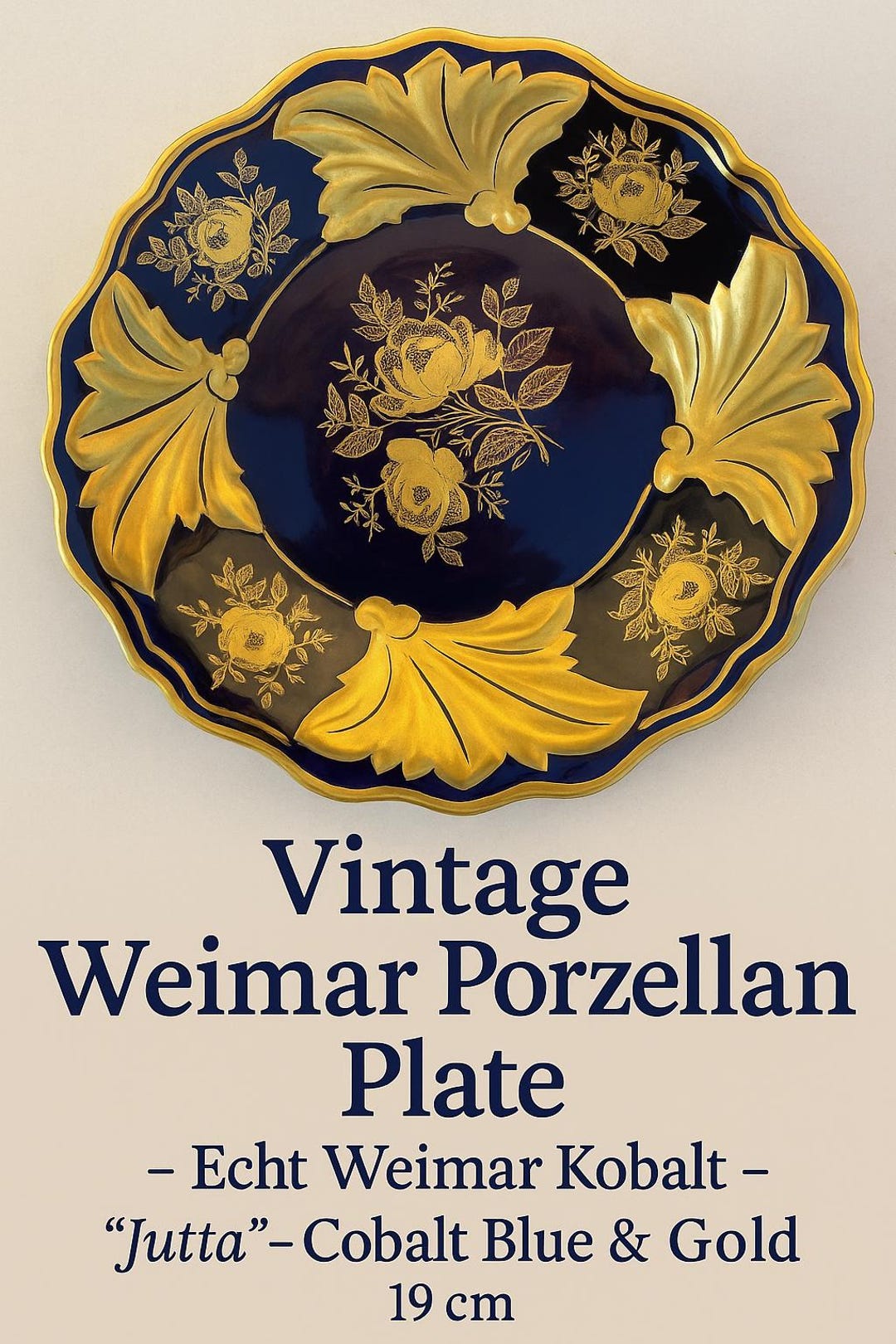 Vintage Weimar Porzellan Plate – Echt Weimar Kobalt – “jutta” Pattern ...