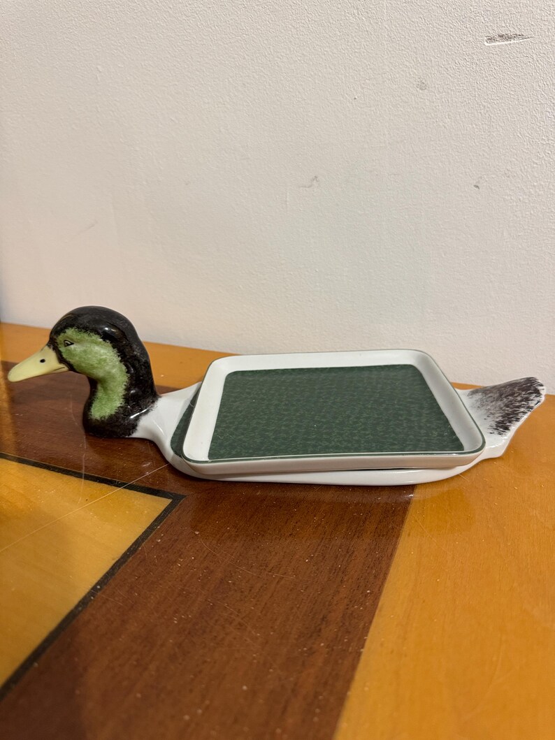 Vintage French Duck Foie Gras Plate, Patrick Frey Limoges Porcelain ...