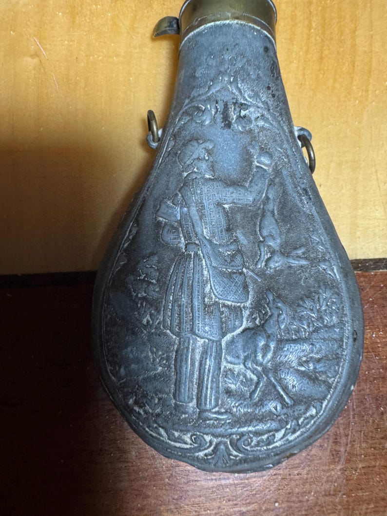 Antique Black Powder Flask – Late 19th Century, European - Etsy