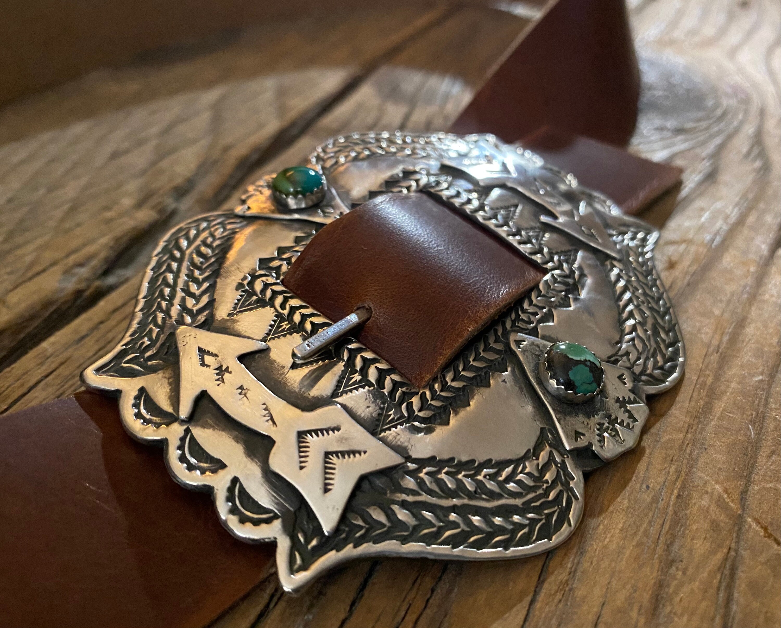 Concho Belt Buckle Two Directions Sterling Silver RRL Retail 1345 - Etsy