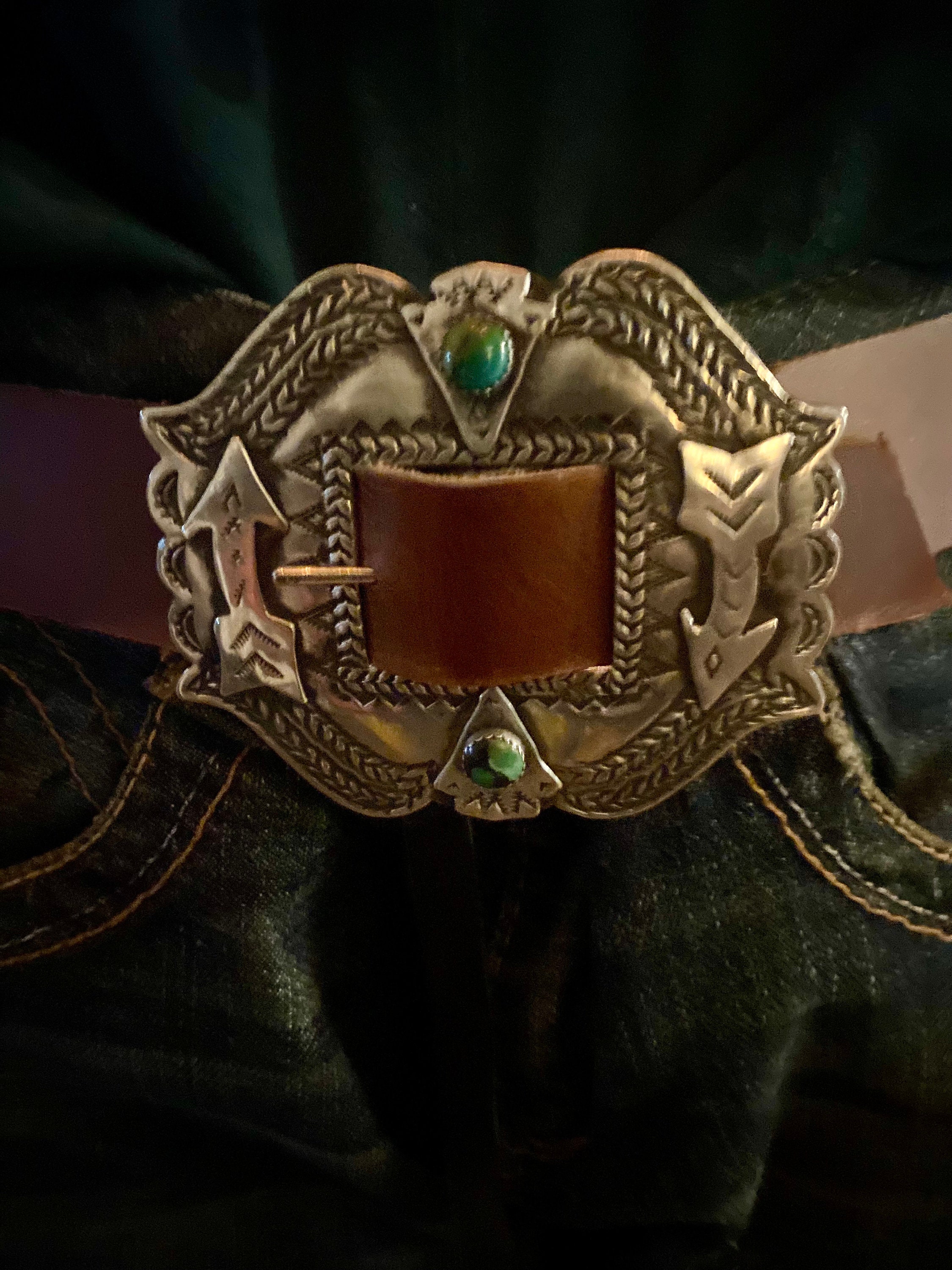 Two Directions Concho Belt Buckle Sterling Silver RRL Retail 1245 - Etsy