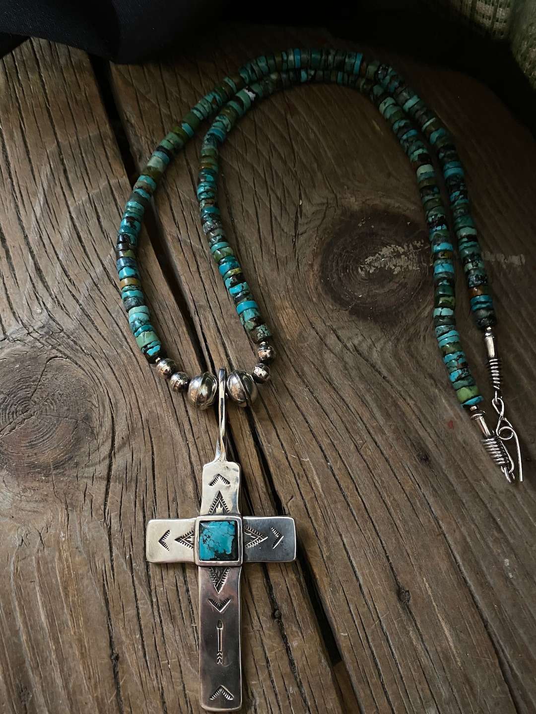 Sterling Cross W Vintage Turquoise Sundance Artist - Etsy