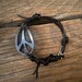 Peace Sign on Leather Cuff Bracelet With Gift Box - Etsy