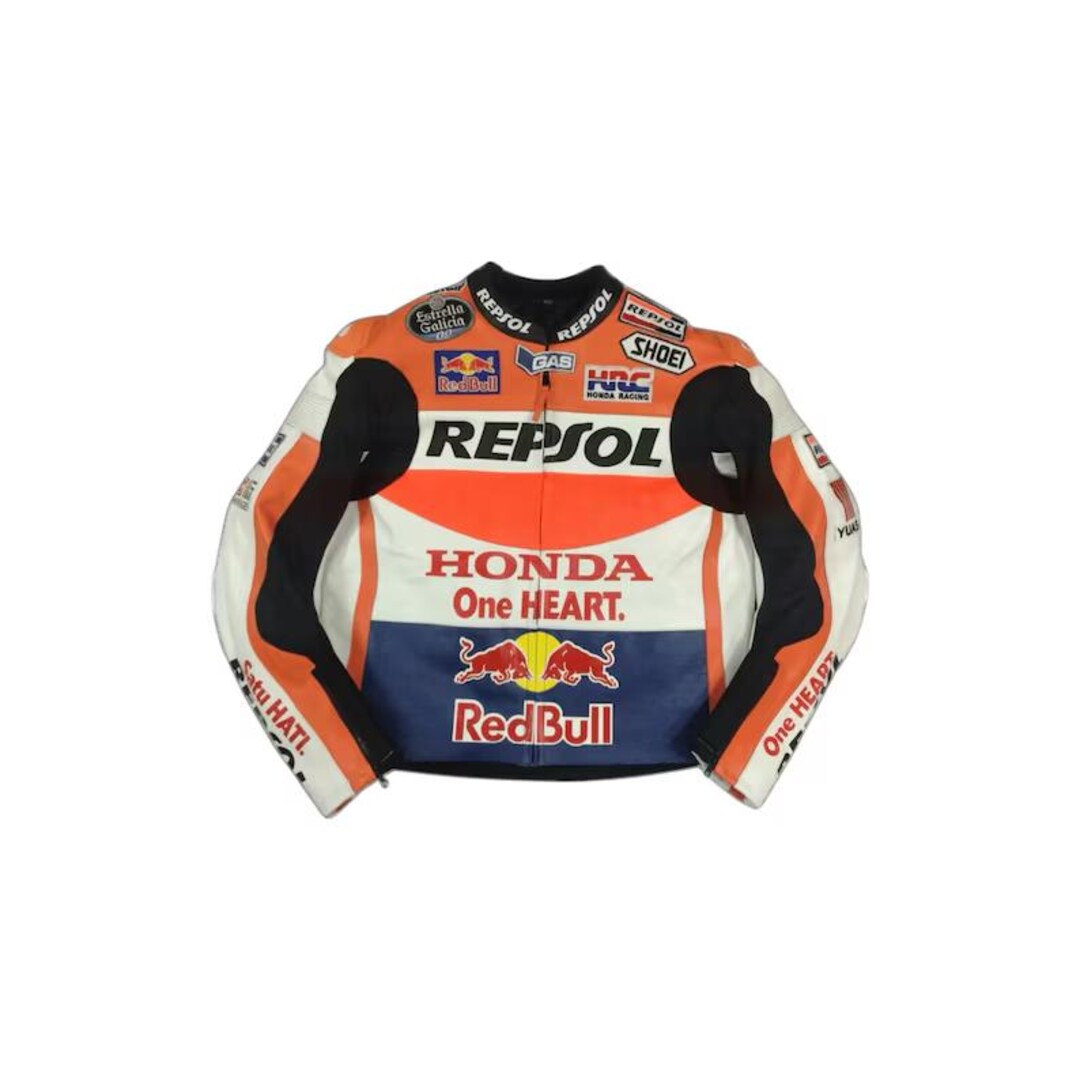 Handmade Repsol Honda Motogp Racing Jacket: Red Bull Motorcycle Leather ...
