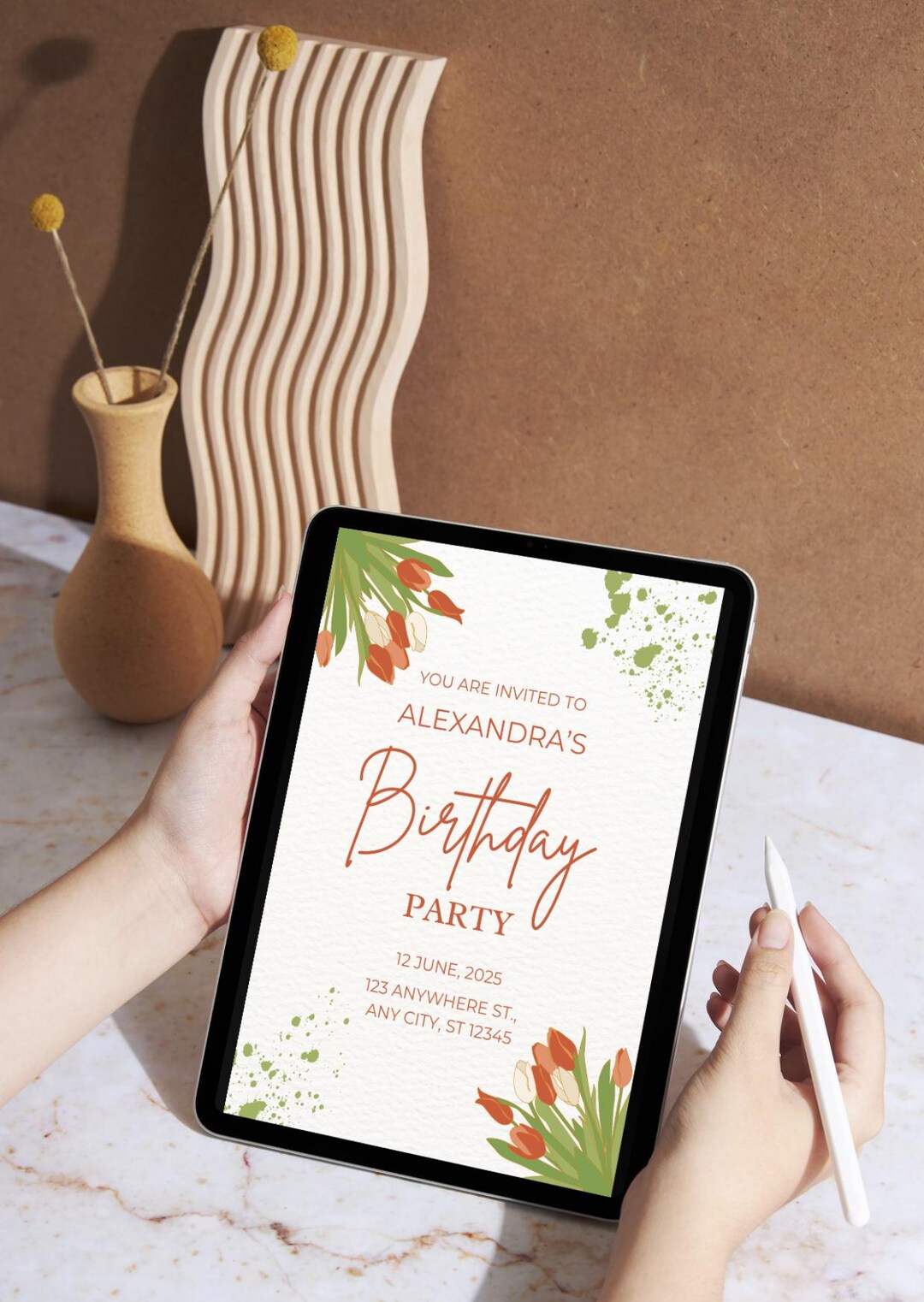 Editable Adult Birthday Invitation – Classic Elegant Party Invite ...