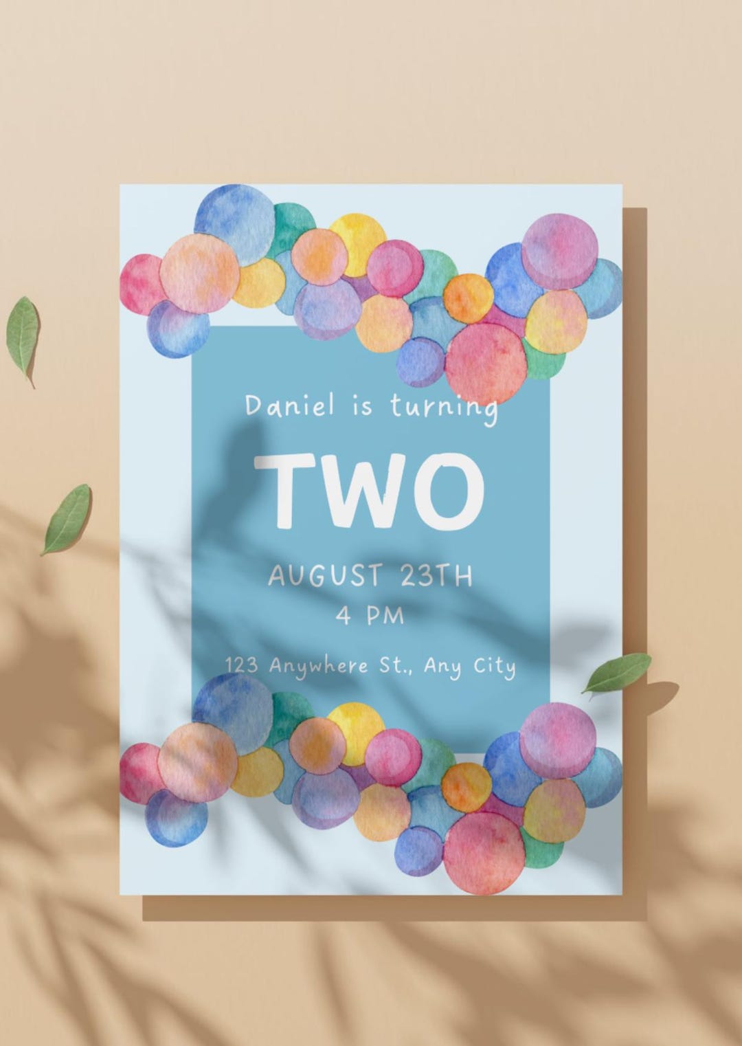 Ballons Birthday Invitation Editable Ballons Birthday Invite Printable ...
