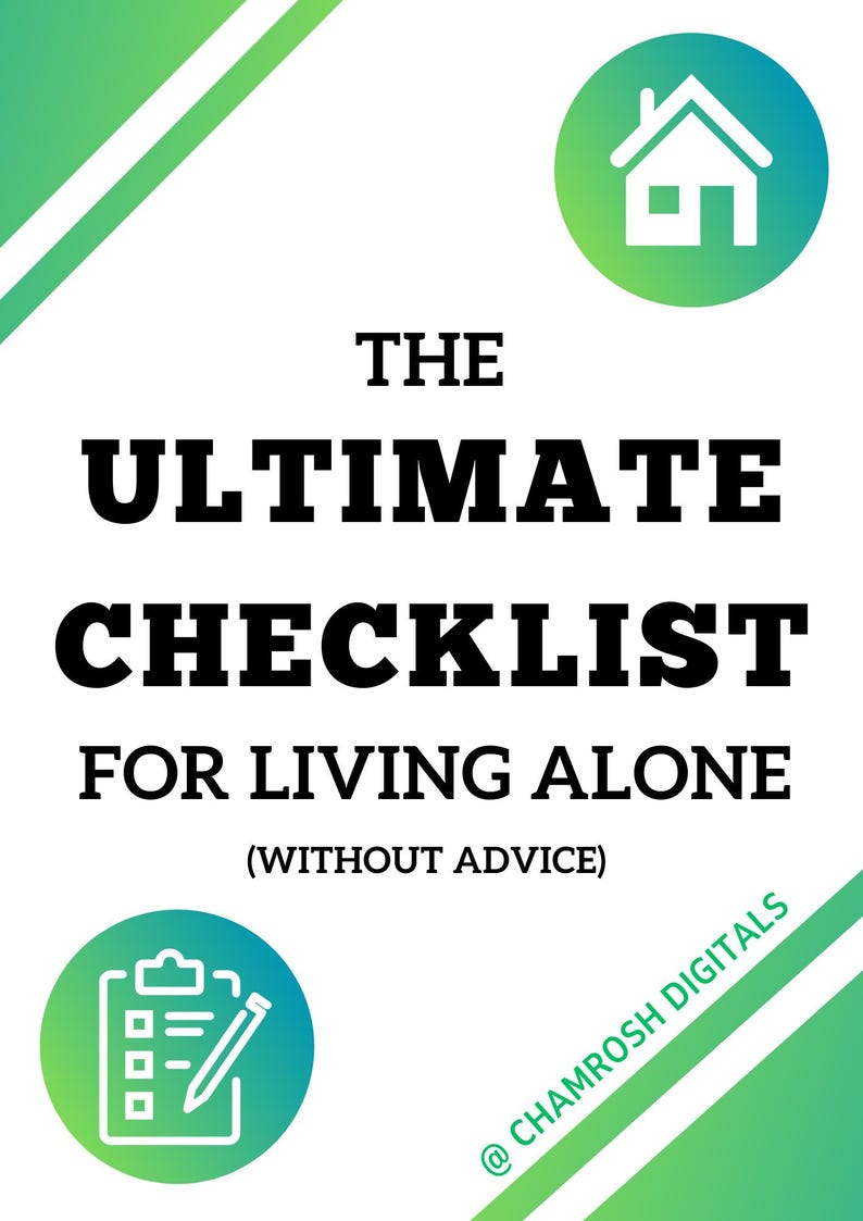 The ULTIMATE Checklist for Living Alone (NO ADVICE) | Best for Students ...