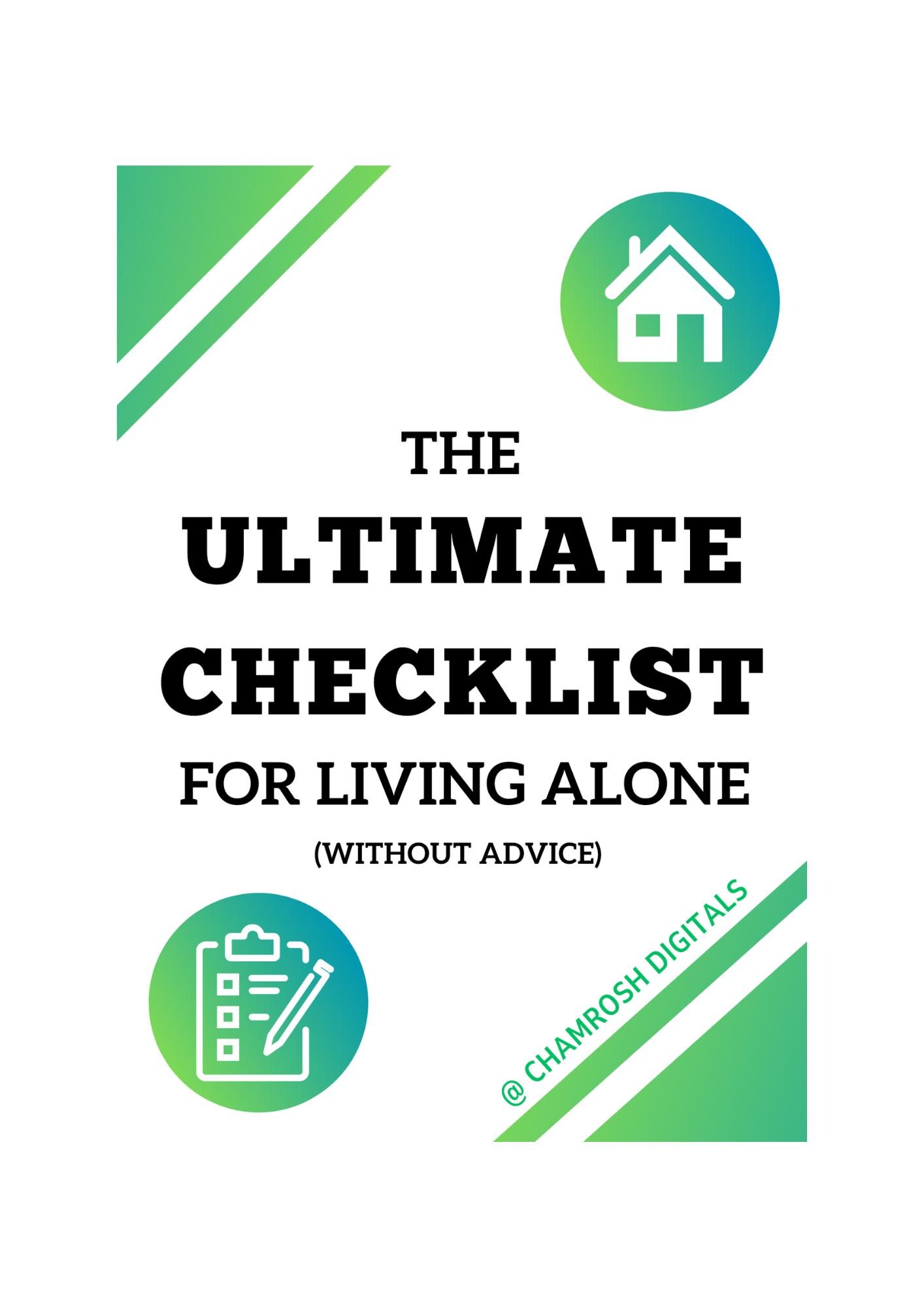 The ULTIMATE Checklist for Living Alone (NO ADVICE) | Best for Students ...