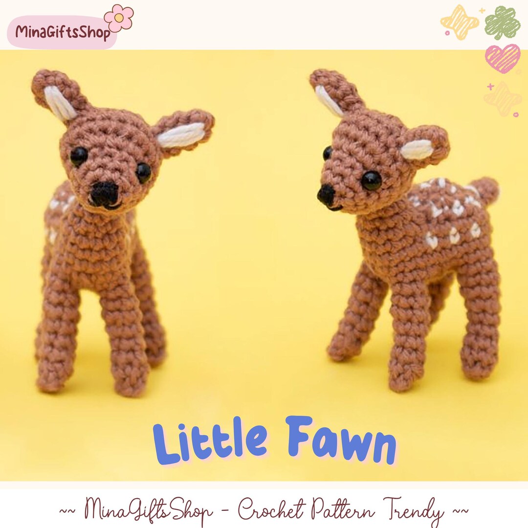 Amigurumi Fawn Crochet Pattern, No Sew Animal (PDF Pattern) - Etsy
