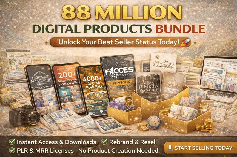88 Million Digital Products Bundle – Instant Downloads for Creators ...