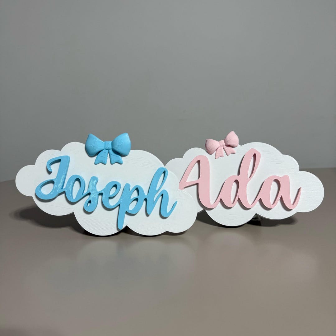 Personalized Cloud Name Sign, Personalized Baby Name Wall Decor, Custom ...