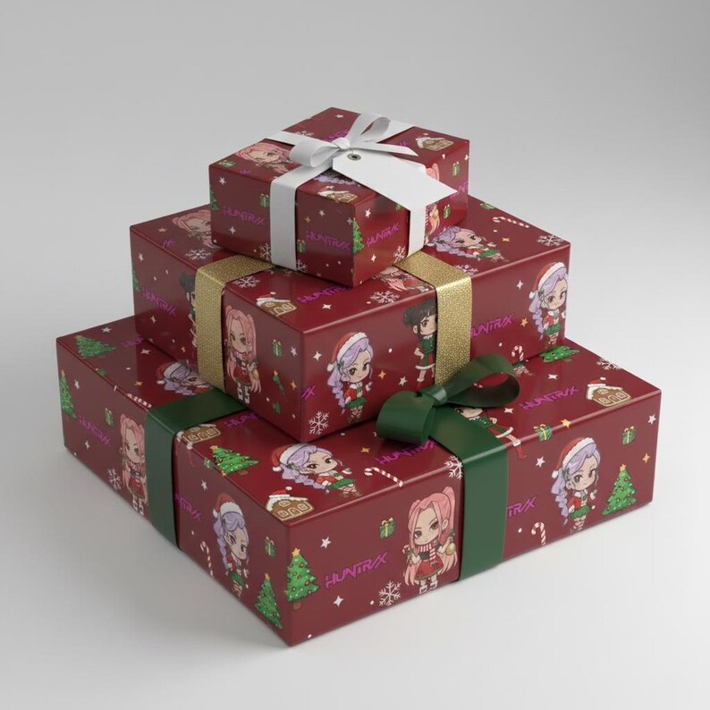 K-pop Demon Hunters Wrapping Papers | Huntrix Pattern, Anime Horror ...