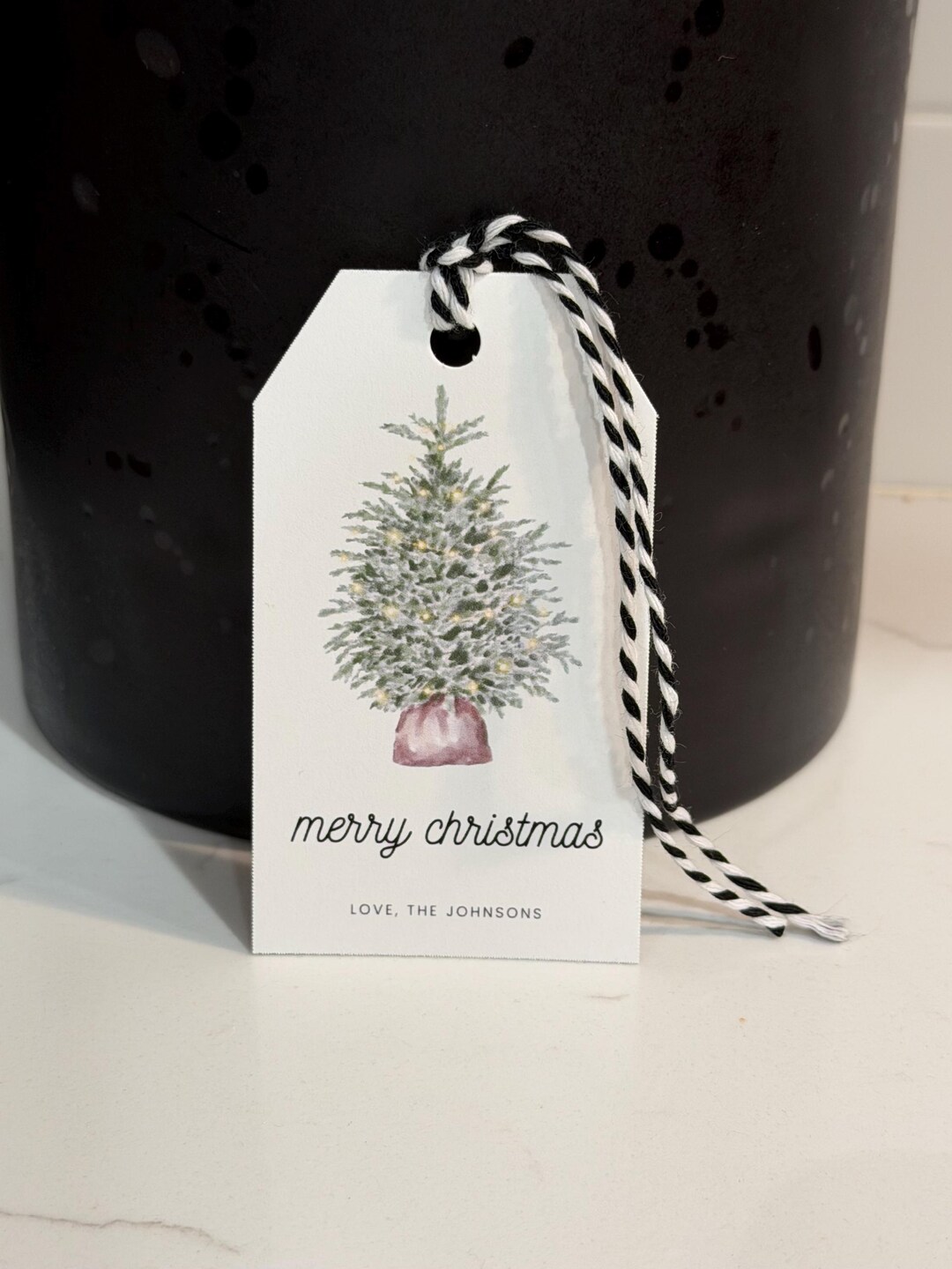 Custom Christmas Gift Tags | Personalized Holiday Twine Tags - Etsy