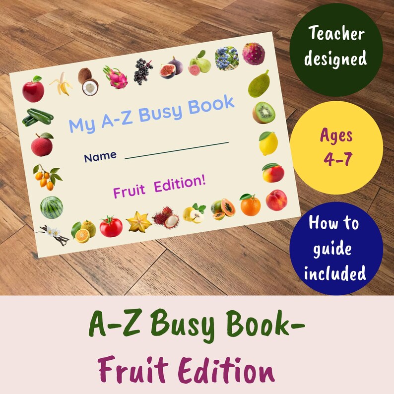 Alphabet Busy Book | Ages 4-7 | Phonics Support | Early Writing Skills ...