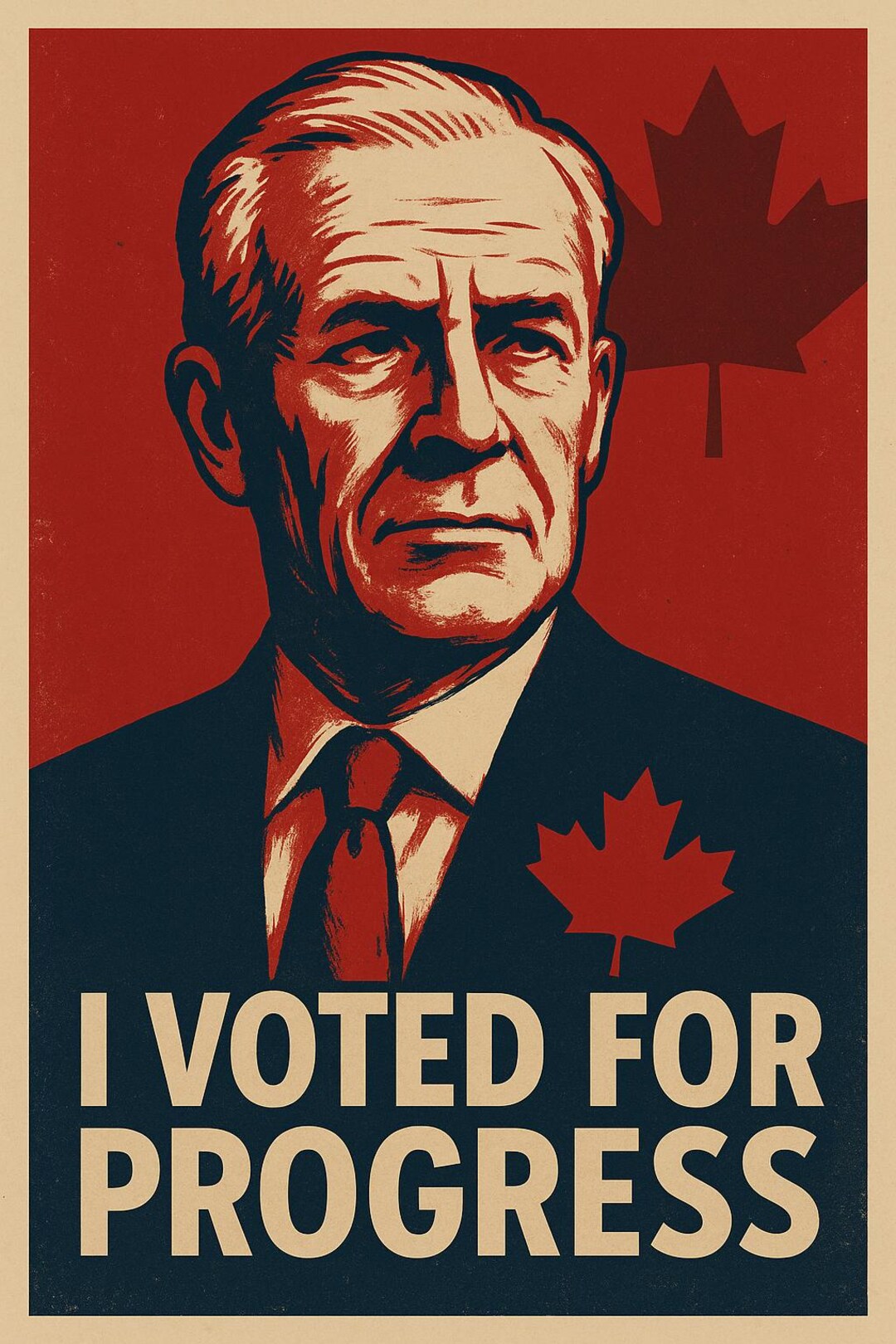 I Voted for Progress – Mark Carney 2025 Election Poster | Liberal Party ...