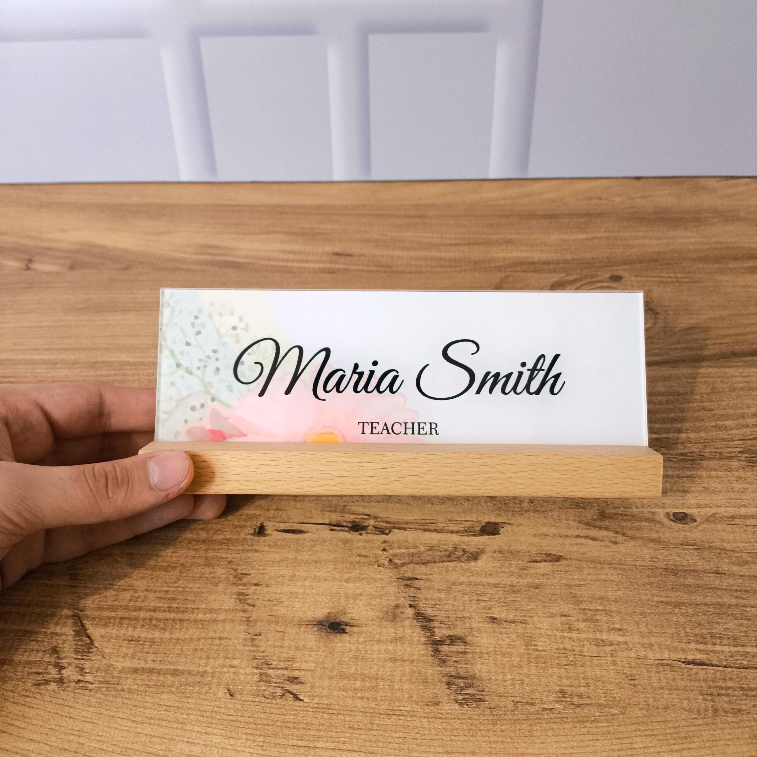 Custom Desk Name Sign, Personalized Acrylic Name Plate, Custom Office ...