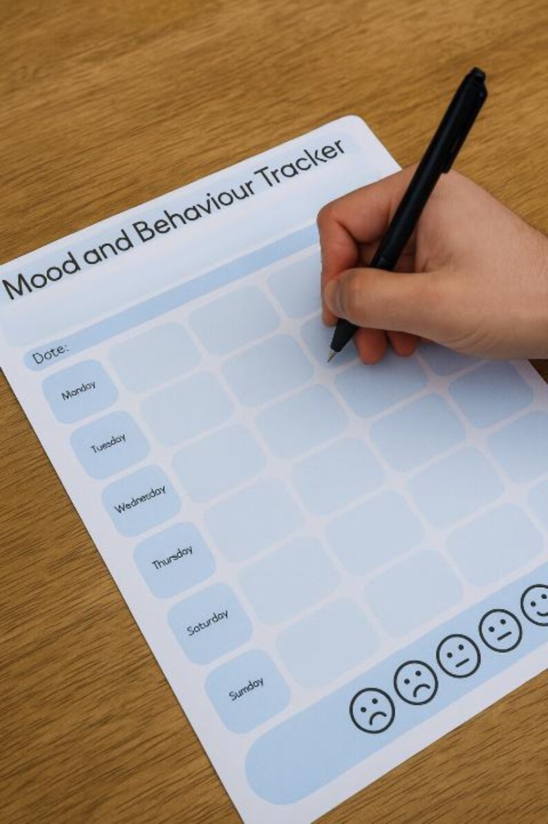 Mood and Behaviour Tracker | Printable PDF | Disability Support, Daily ...