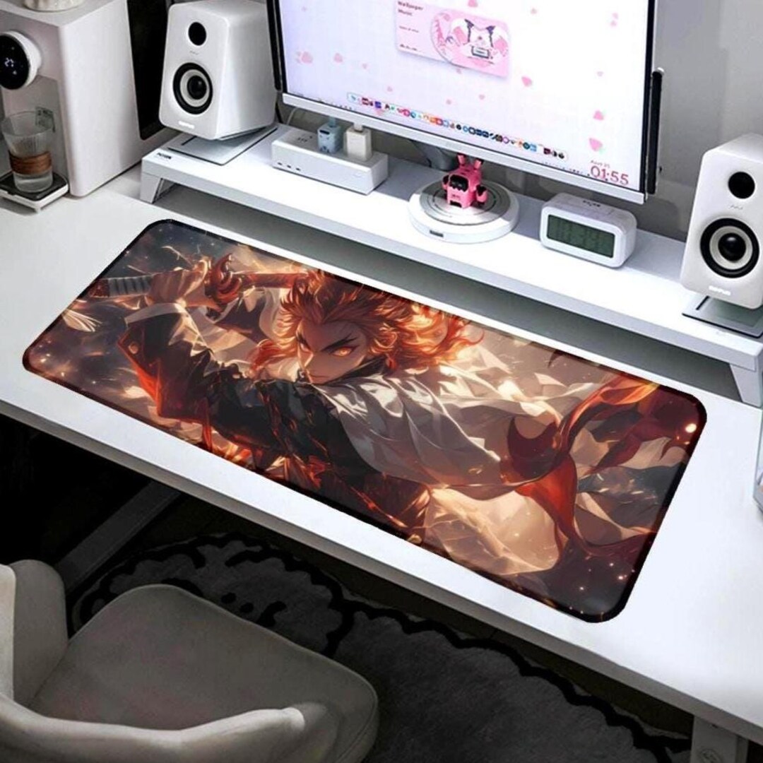 Demon Slayer Flame Hashira Playmat Kyojuro Rengoku Desk Mat |demon ...