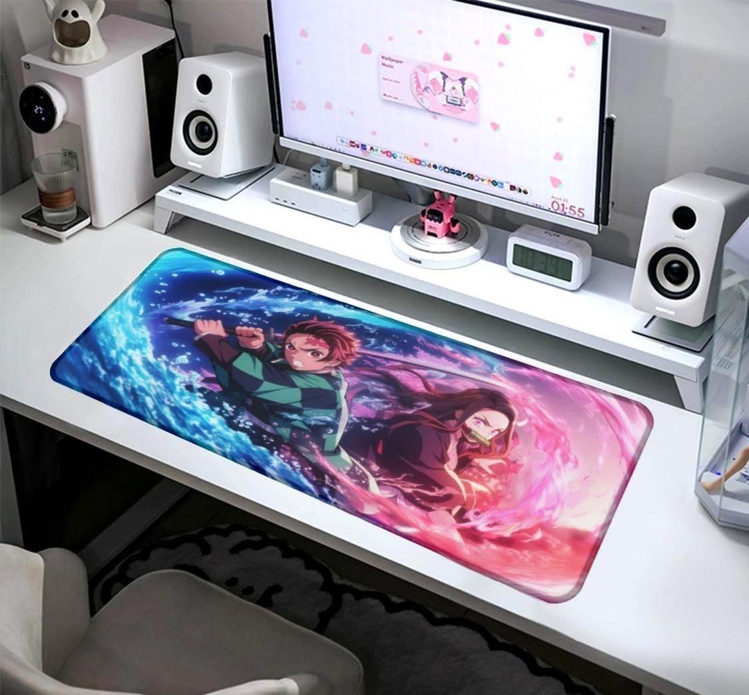 Demon Slayer Mousepad Nezuko and Tanjiro Desk Mat for Gift , Anime ...