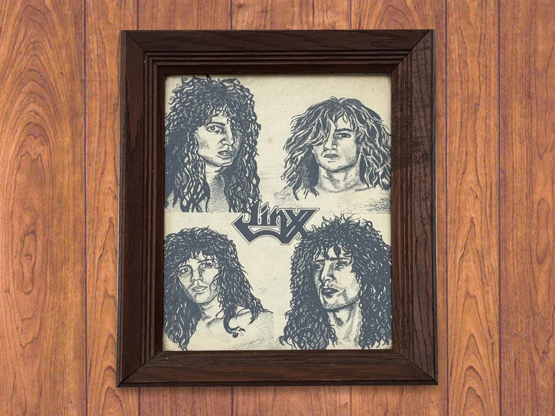 Lynx Band Vintage Illustration – Framed Metal Band Print - Etsy